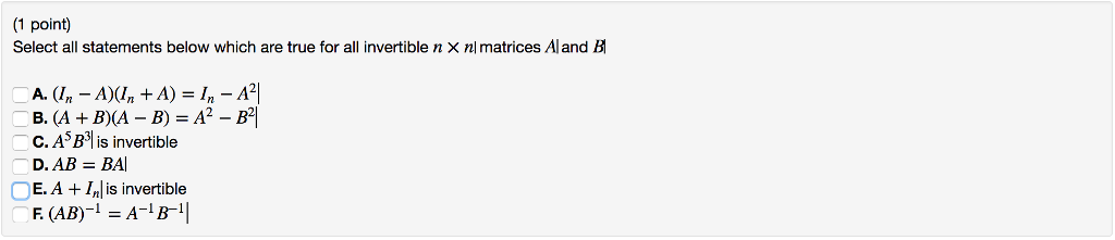 Solved Select all statements below which are true for all | Chegg.com