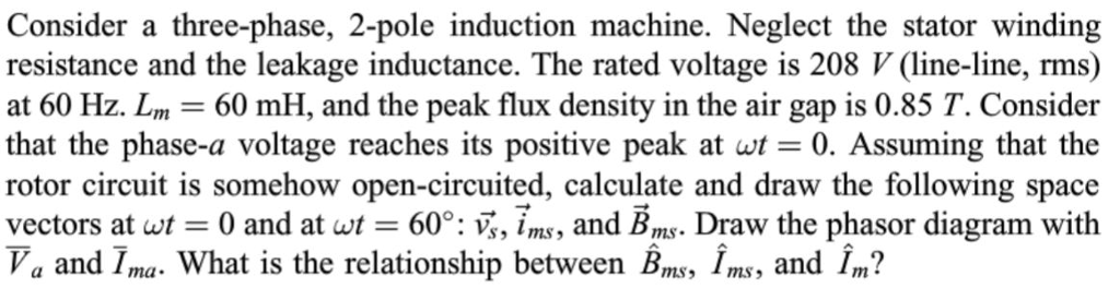 Solved Consider a three-phase, 2-pole induction machine. | Chegg.com