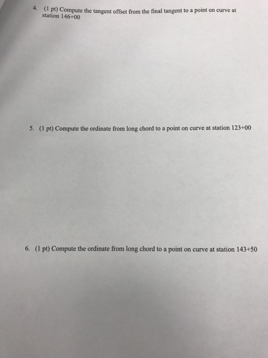 Solved A simple curve with P.I. inaccessible. The bearing of | Chegg.com