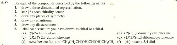 Solved For each of the compounds described by the following | Chegg.com
