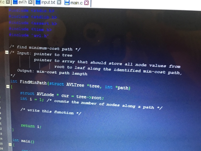 Solved /* find minimum-cost path */ /* Input : pointer to | Chegg.com