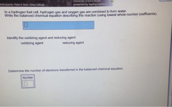 Solved In a hydrogen fuel cell, hydrogen gas and oxygen gas | Chegg.com