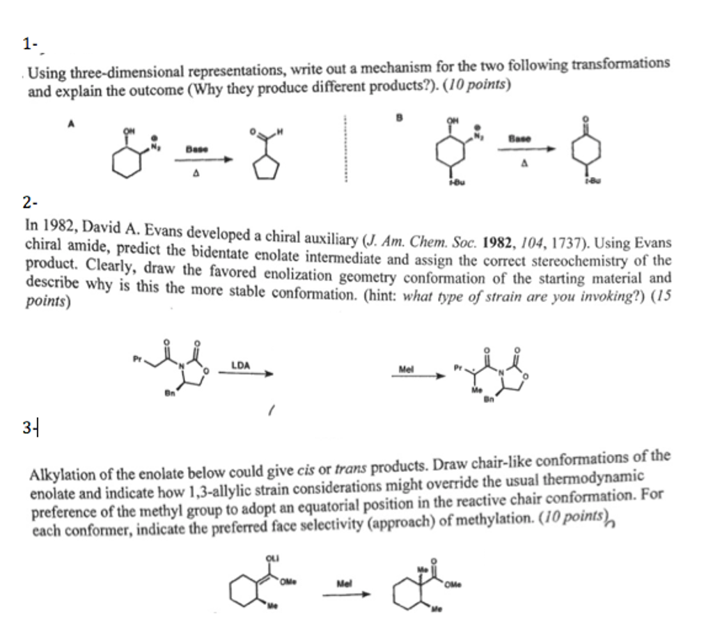 Using three-dimensional representations, write out a | Chegg.com