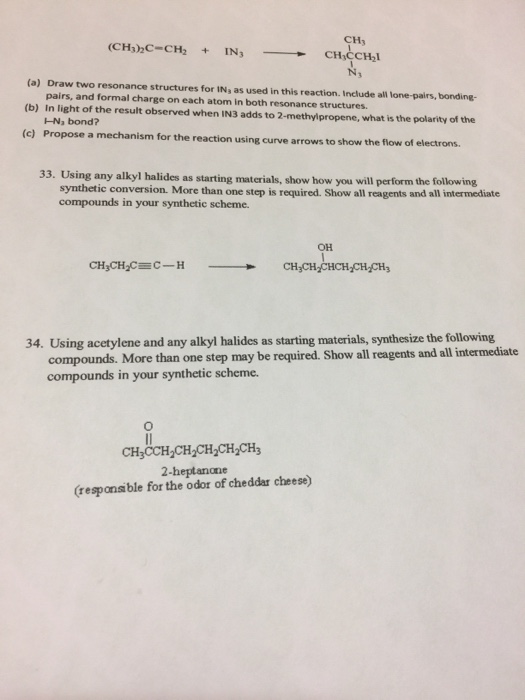 Solved Iodine azide,IN3 adds to Allene's by an electro | Chegg.com