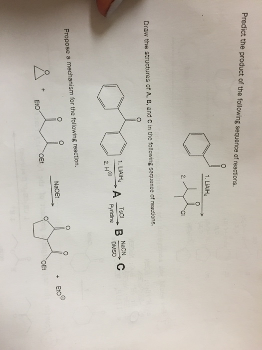 Solved Predict The Product Of The Following Sequence Of