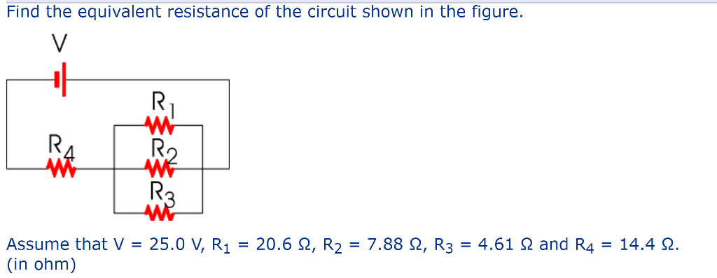 Solved Find the equivalent resistance of the circuit shown | Chegg.com