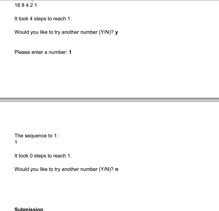 Solved Background: The 3n+1 problem, also known as the | Chegg.com
