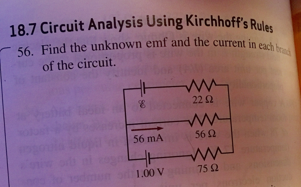 Solved Find the unknown emf and the current in each branch | Chegg.com