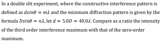 In a double slit experiment, where the constructive | Chegg.com