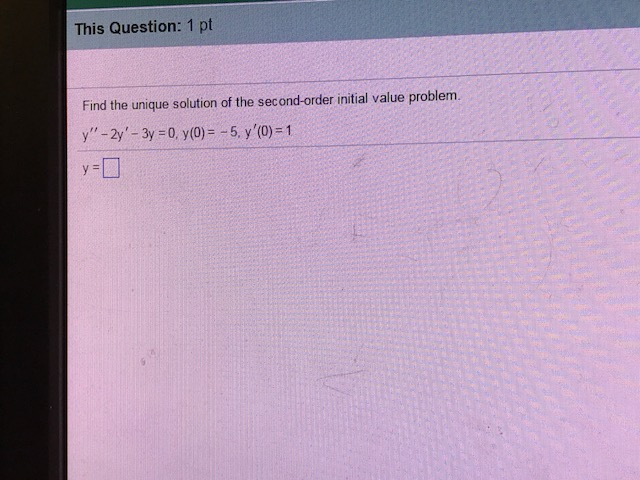 Solved Find the unique solution of the second-order initial | Chegg.com