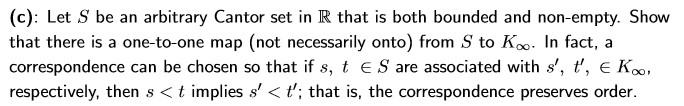 Solved 4. Let Koo be the middle-third Cantor set. (a): A | Chegg.com