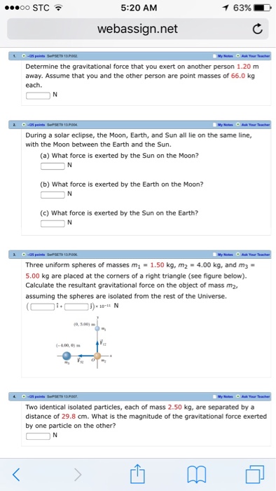 Solved Determine the gravitational force that you exert on | Chegg.com