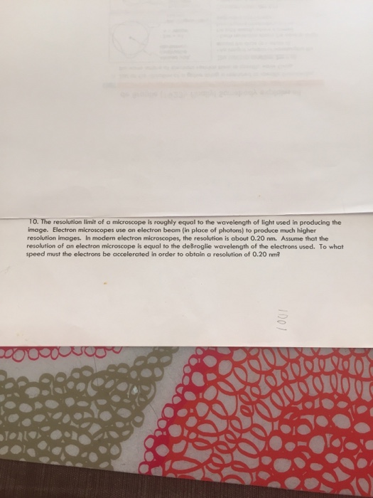 Solved The resolution limit of a microscope is roughly | Chegg.com