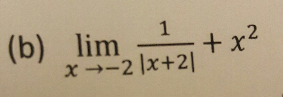 Solved find the limit involving absolute values | Chegg.com
