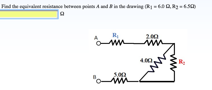 Solved Find the equivalent resistance between points A and B | Chegg.com