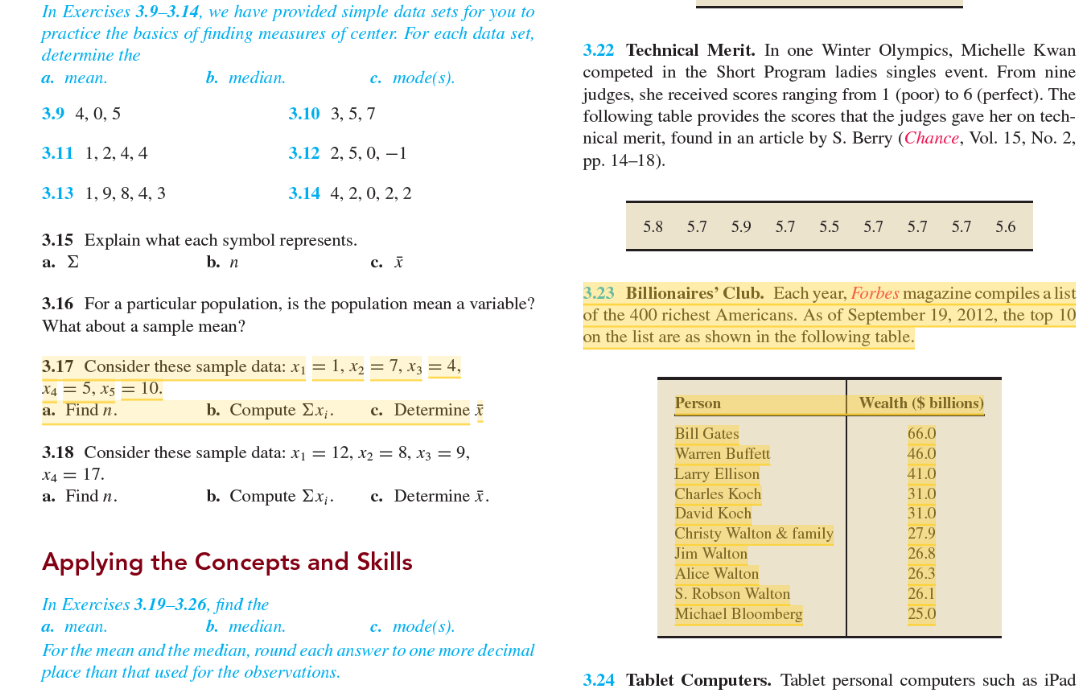 Solved We have provided simple data sets for you to practice | Chegg.com