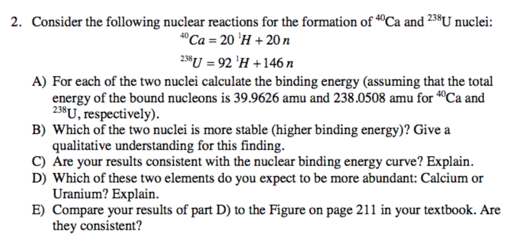 Solved Consider the following nuclear reactions for the | Chegg.com