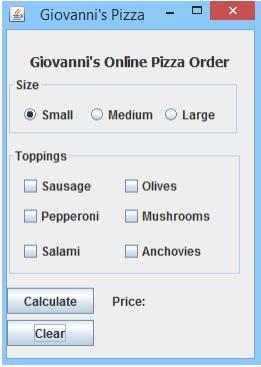 Solved Create a Java GUI program that will allow a user to | Chegg.com