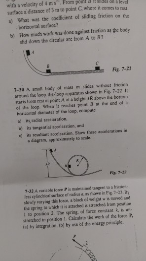 Solved A small body of mass m slides without friction | Chegg.com