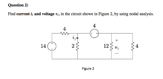 Solved Find current i1 and voltage v1, in the circuit shown | Chegg.com