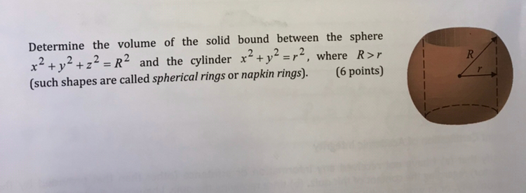 Solved Determine the volume of the solid bound between the | Chegg.com