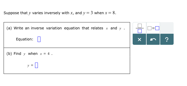 Solved Suppose That Y Varies Inversely With X And Y 3
