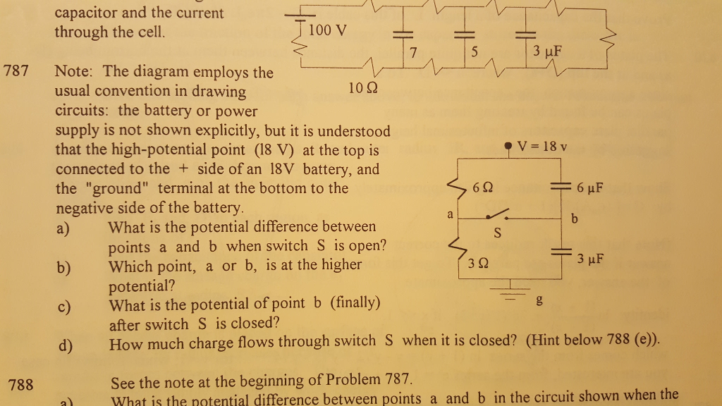 Solved What is the potential difference between points a | Chegg.com