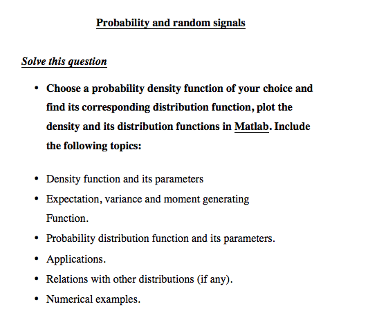 Solved Probability and random signals Solve this question | Chegg.com