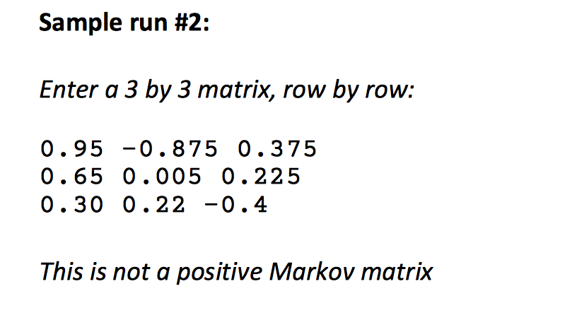 Solved An n x n matrix is called a positive Markov matrix if | Chegg.com
