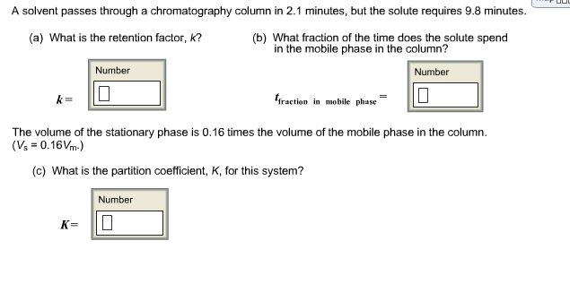 Solved: A Solvent Passes Through A Chromatography Column I... | Chegg.com Solved: A Solvent Passes Through A Chromatography Column I... | Chegg.com
