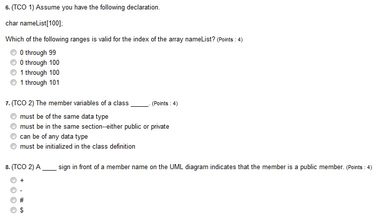 Solved Assume you have the following declaration, Which of | Chegg.com Solved Assume you have the following declaration, Which of | Chegg.com