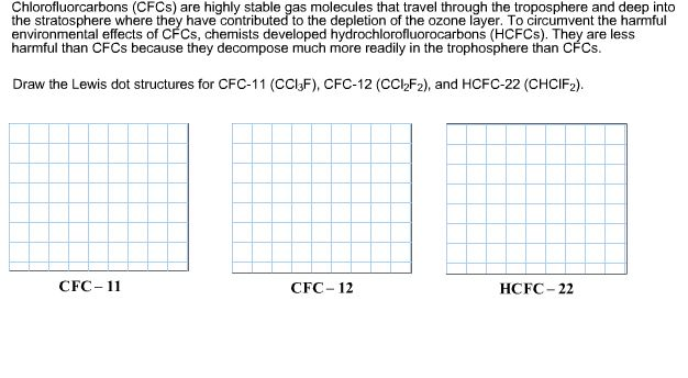 Solved Chlorofluorcarbons (CFCs) are highly stable nontoxic | Chegg.com