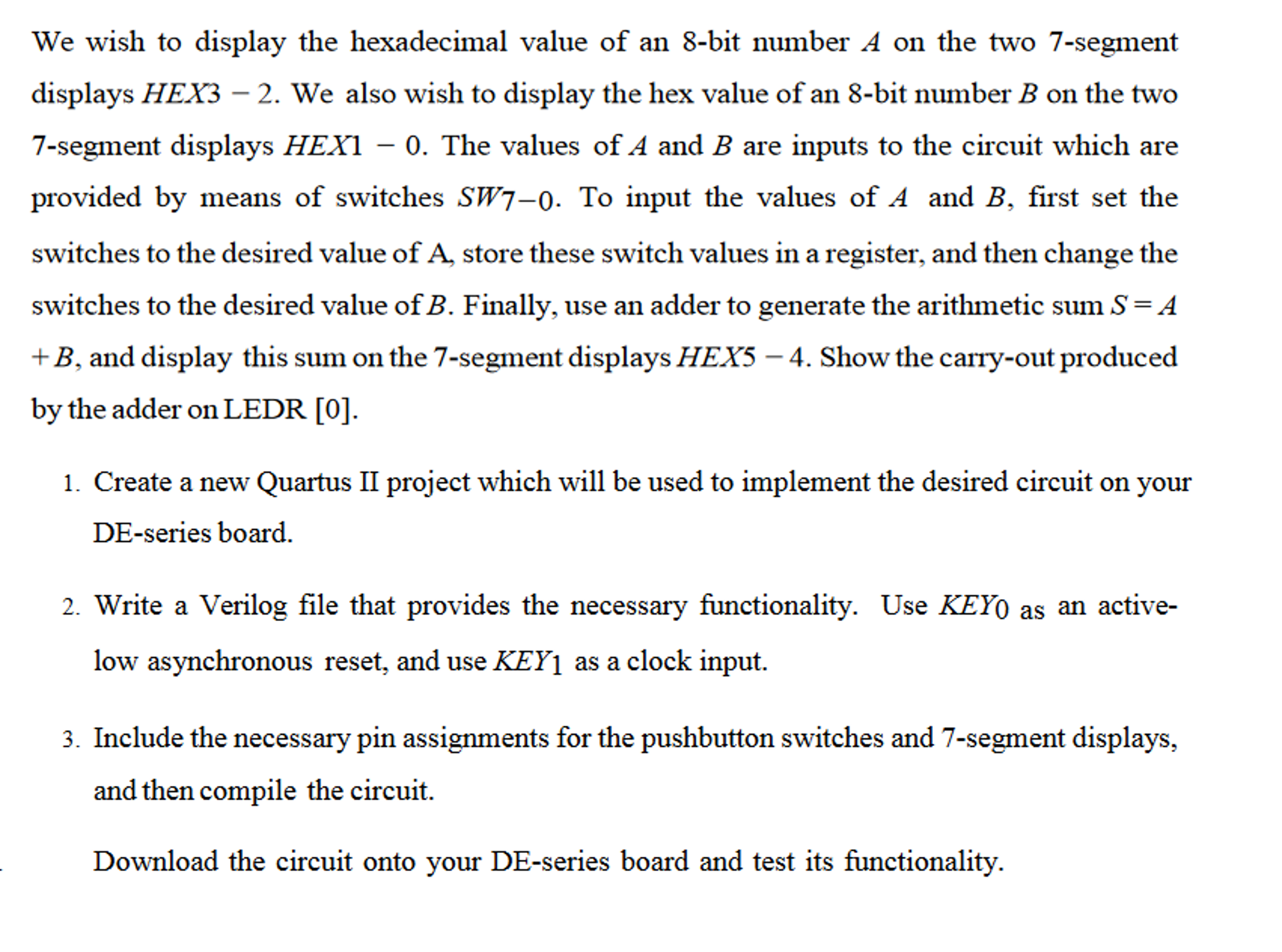 We wish to display the hexadecimal value of an 8-bit | Chegg.com