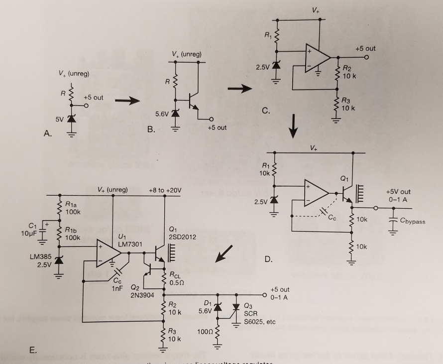 Solved simple regulator circuit: imagine we want a stable | Chegg.com