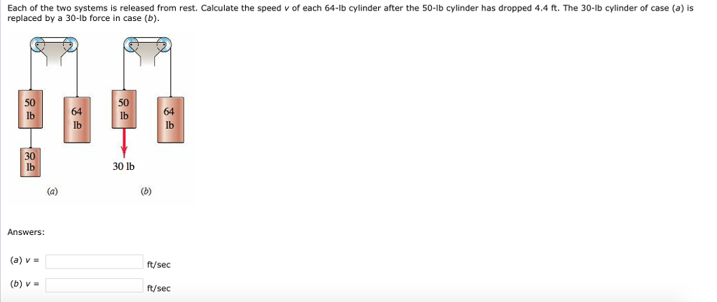 Solved Each of the two systems is released from rest. | Chegg.com