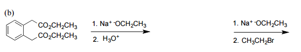 Solved (b) CO2CH2CH3 1. Na -OCH2CH. CO2 CH2CH3 2. H3O 1. Na | Chegg.com