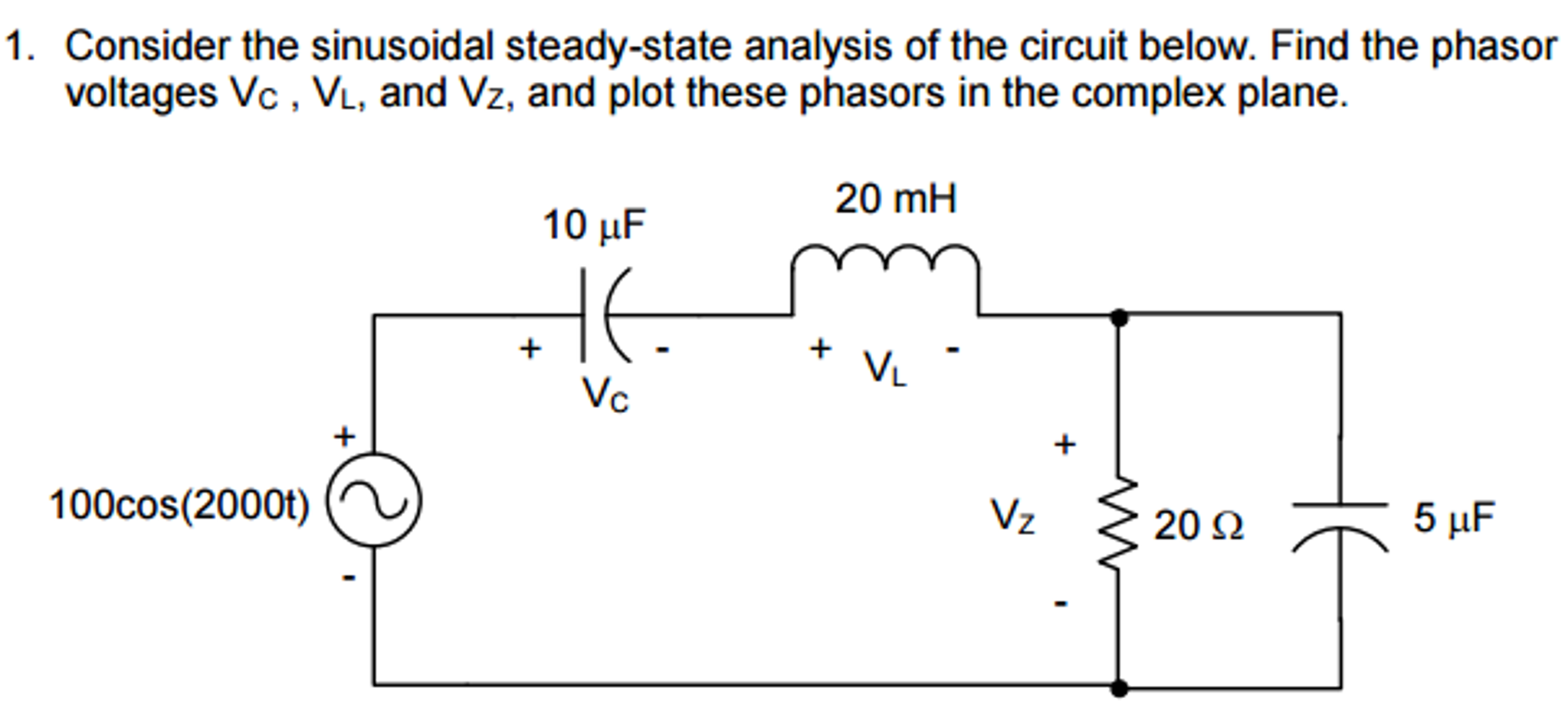 Solved Consider the sinusoidal steady-state analysis of the | Chegg.com