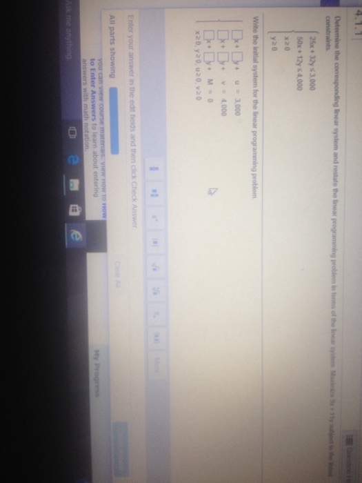 Determine the corresponding linear system and restate | Chegg.com