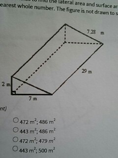 Solved use formulas to find the lateral area and surface | Chegg.com