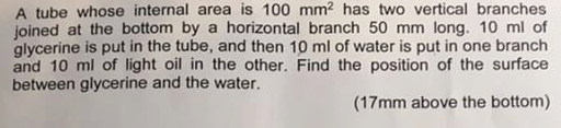 Solved given that the density of water , light oil and | Chegg.com