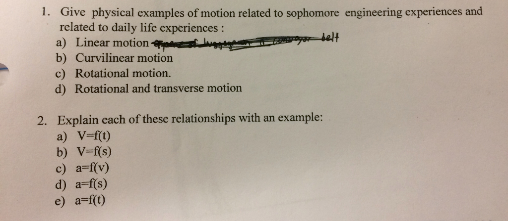Curvilinear Motion Examples In Real Life