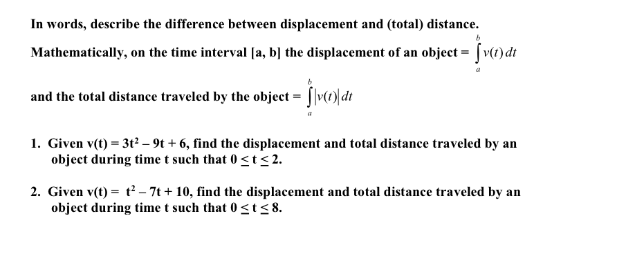 Solved In words, describe the difference between | Chegg.com