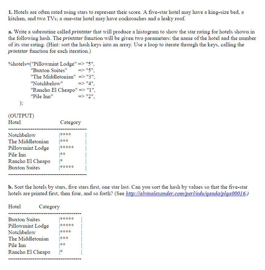 Solved 1. Hotels are often rated using stars to represent | Chegg.com