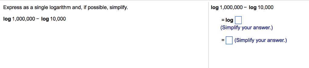 Solved Express as a single logarithm and, if possible, | Chegg.com