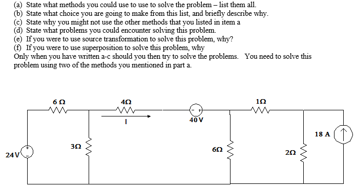 Solved (a) State what methods you could use to use to solve | Chegg.com