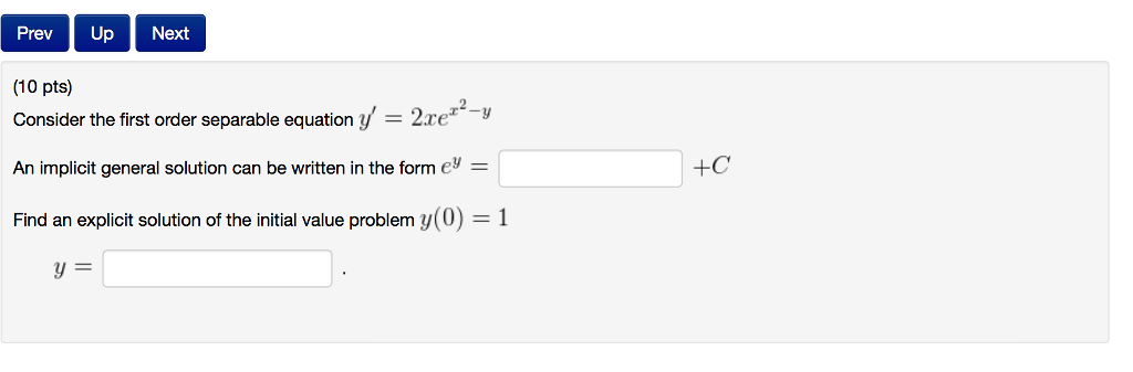 Solved Consider The First Order Separable Equation Y