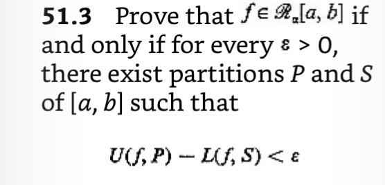 Solved Prove that f epsilon R_alpha [a, b] if and only if | Chegg.com