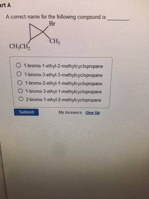 Solved A correct name for the following compound is__. | Chegg.com
