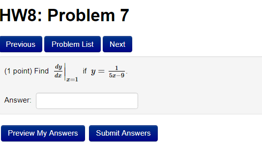 Solved HW8: Problem 7 PreviouS Problem List Next (1 point | Chegg.com