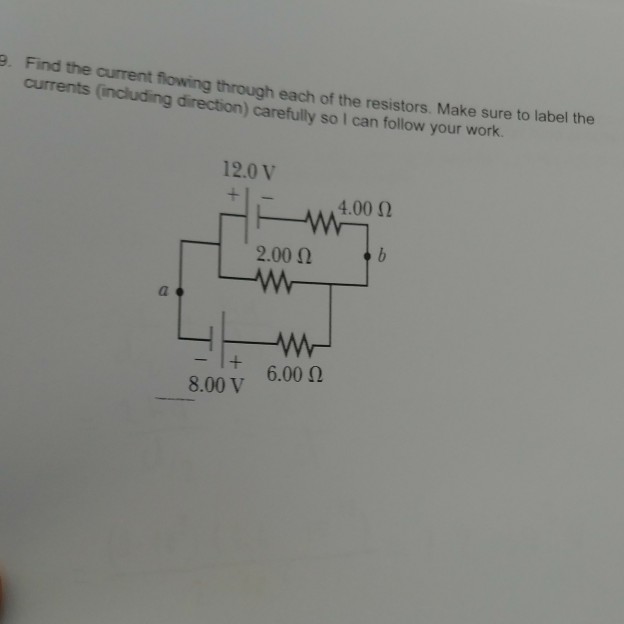 Solved Find the current flowing through each of the | Chegg.com